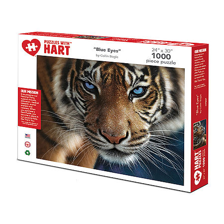 Click here for Hart Puzzles Blue Eyes Tiger By Colin Bogle  24 X... prices