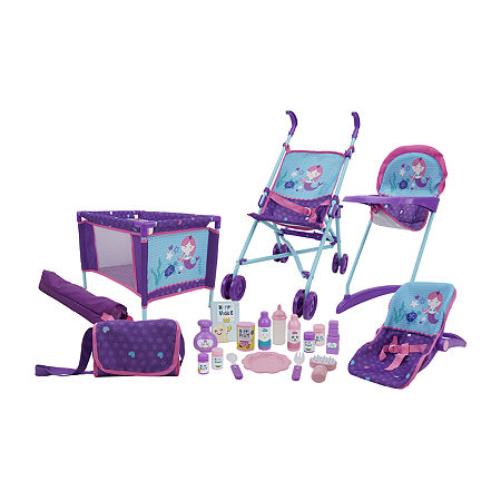Click here for 509 Mermaid 21 Piece Set Doll Stroll N Play N Care... prices