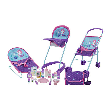 Click here for 509 Mermaid 19 Piece Set Doll Travel Feed Sleep N... prices