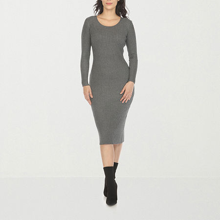 Click here for White Mark Womens Long Sleeve Midi Sweater Dress... prices