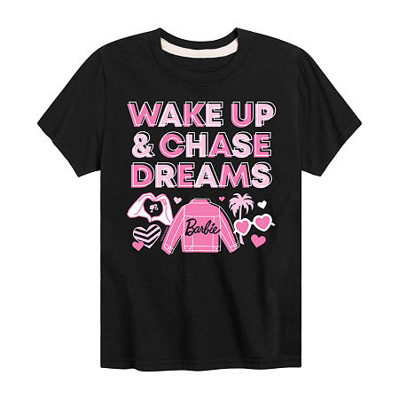 Click here for Wake Up Big Kid Girls Crew Neck Short Sleeve Barbi... prices