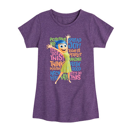 Click here for Joy Positive Words Big Kid Girls Crew Neck Short S... prices