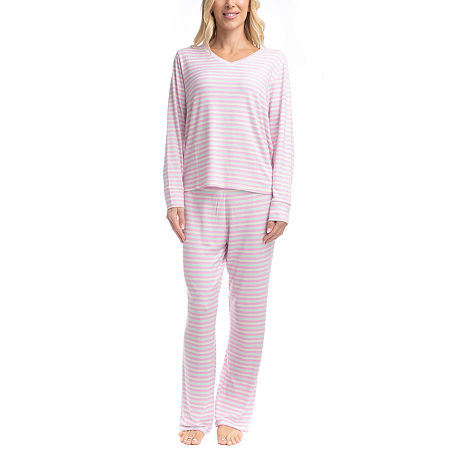 Click here for GoodNight Kiss Womens V-Neck Long Sleeve 2-pc. Paj... prices