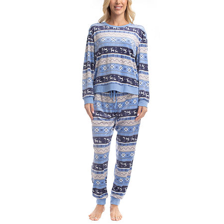 Click here for Muk Luks Womens Velour Crew Neck Long Sleeve 2-pc.... prices