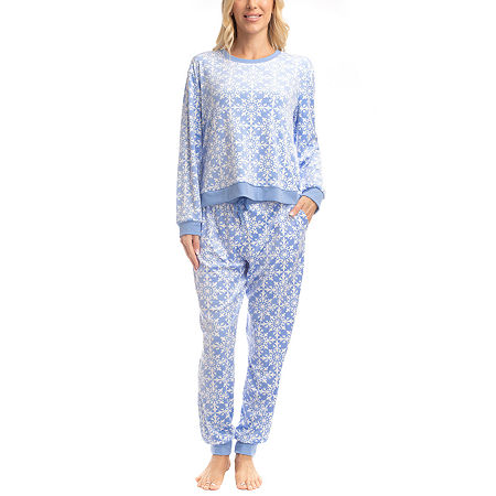 Click here for Muk Luks Womens Velour Crew Neck Long Sleeve 2-pc.... prices