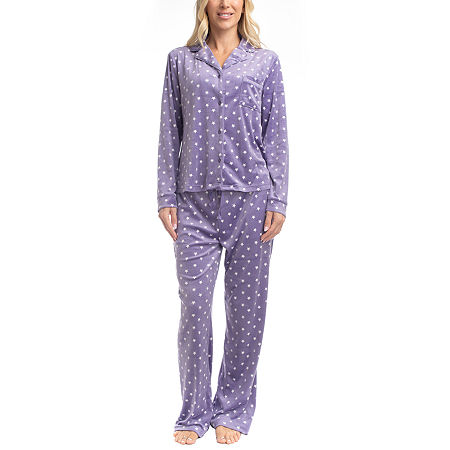 Click here for Muk Luks Womens Velour Long Sleeve 2-pc. Pajama Se... prices