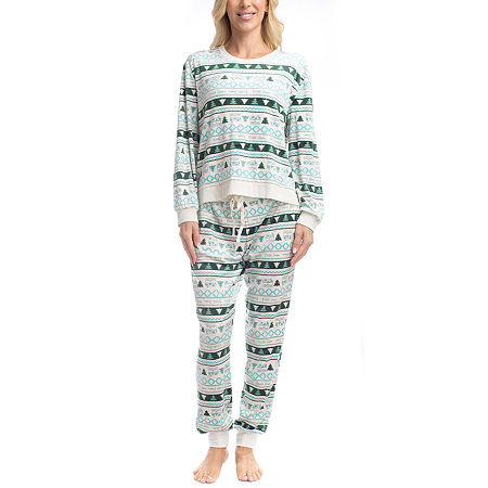 Click here for Muk Luks Womens Velour Crew Neck Long Sleeve 2-pc.... prices
