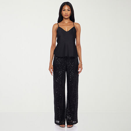 Click here for Premier Amour Womens Straight Pull-On Sequin Pant... prices