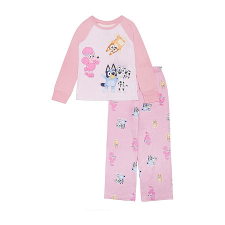 Click here for Little & Big Kid Girls Bluey Crew Neck Long Sleeve... prices
