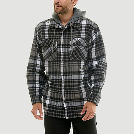 Click here for Mens Smiths Sherpa-Lined Flannel Shirt Jacket - Bl... prices
