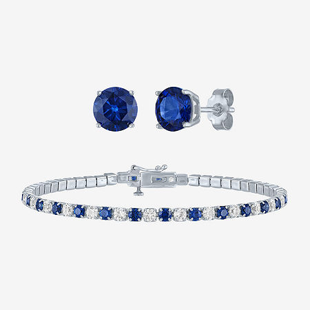 Click here for Womens Lab Created Blue Sapphire Sterling Silver 2... prices