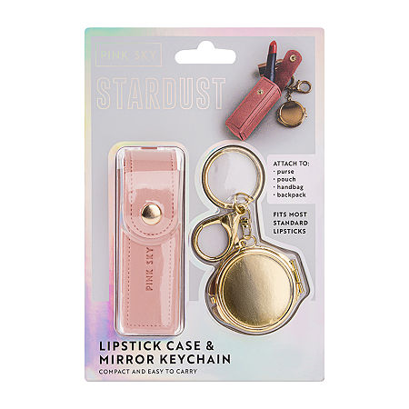 Click here for Pink Sky Lipstick Holder & Compact Key Ring Set  O... prices