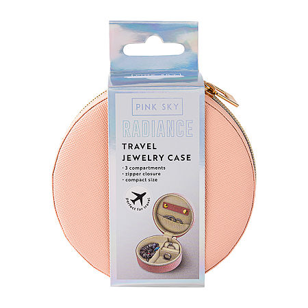 Click here for Pink Sky 3-Compartment Round Jewelry Case  One Siz... prices