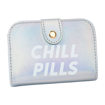 Pink Sky Chill Pills Compact Travel Pill Case, Color: Silver - JCPenney