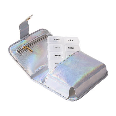 Pink Sky Chill Pills Compact Travel Pill Case, Color: Silver - JCPenney