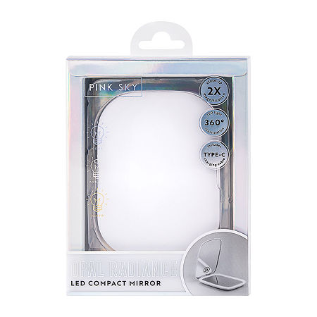 Click here for Pink Sky LED Compact Mirror  One Size  White prices