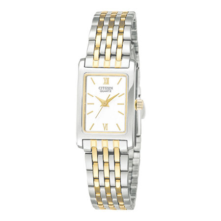 Click here for Citizen Womens Rectangular Two-Tone Stainless Stee... prices