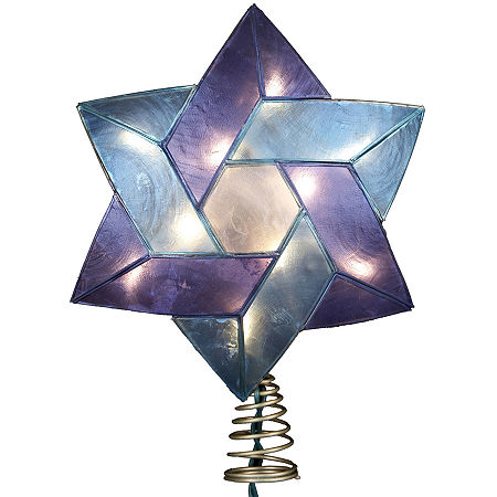 Click here for Kurt Adler 8.5 10-Light Capiz Star of David Tree T... prices