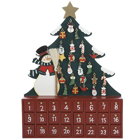 Click here for Kurt Adler Wooden Snowman with Tree Advent Calenda... prices