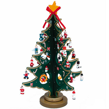 Click here for Kurt Adler 11Â¾ 25 Piece Wooden Tree with Miniatur... prices