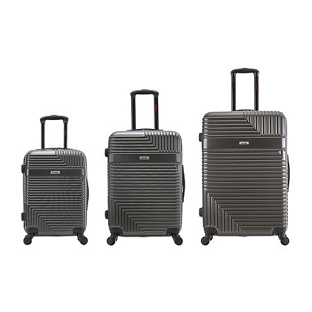 InUSA Resilience Lightweight Hardside Spinner Luggage Set  3 piece - Gray