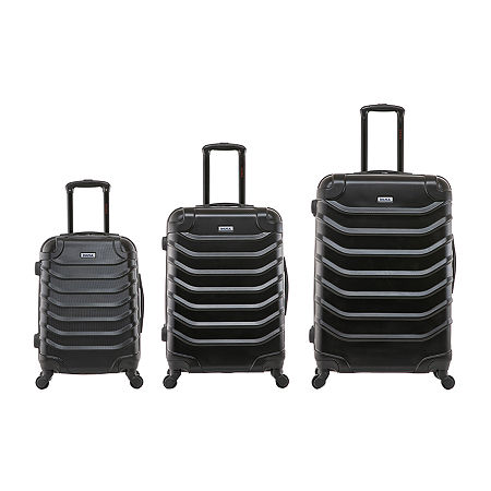 InUSA Endurance Lightweight Hardside Spinner Luggage Set  3 piece - Black