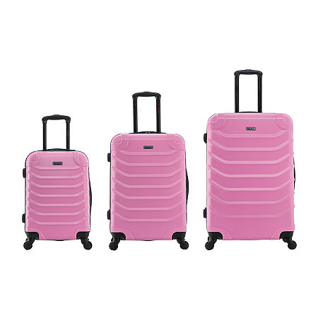 InUSA Endurance Lightweight Hardside Spinner Luggage Set  3 piece - Pink