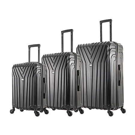 InUSA Vasty Lightweight Hardside Spinner Luggage Set  3 piece - Black