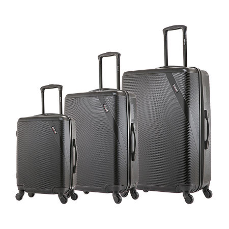 InUSA Discovery Lightweight Hardside Spinner Luggage Set  3 piece - Black