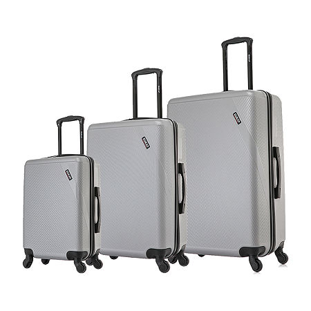 InUSA Discovery Lightweight Hardside Spinner Luggage Set  3 piece - Silver