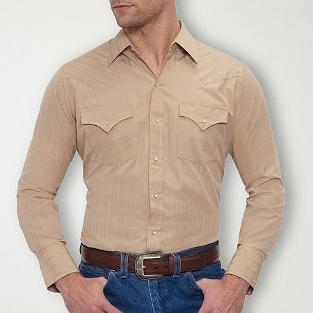 Click here for Ely Cattleman Mens Tonal Snap Front Long Sleeve Cl... prices