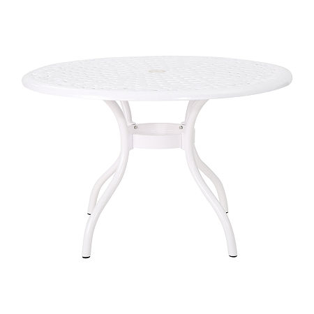 Click here for Phoenix Round Dining Table  One Size  White prices