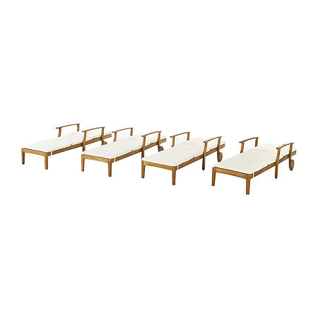 Click here for Perla Adjustable 4-pc. Lounge Chair  One Size  Whi... prices