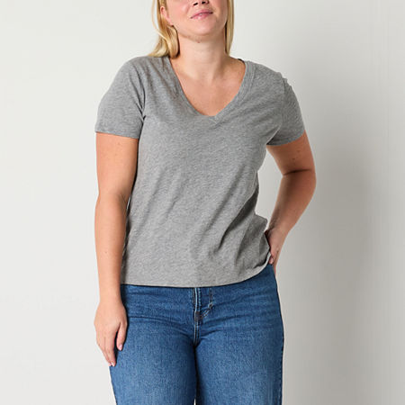 Click here for a.n.a Womens V Neck Short Sleeve T-Shirt  Petite X... prices