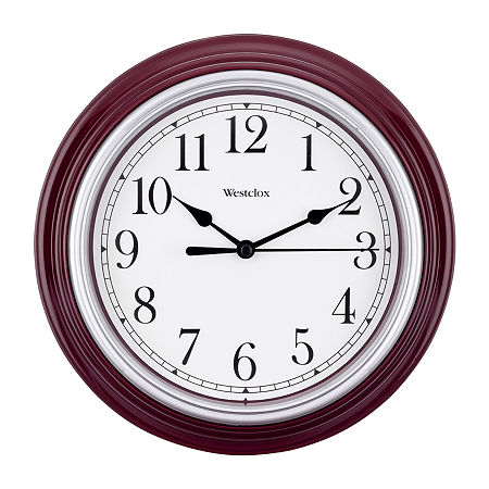 Click here for Westclox 9 Burgundy Round Wall Clock  One Size  Re... prices