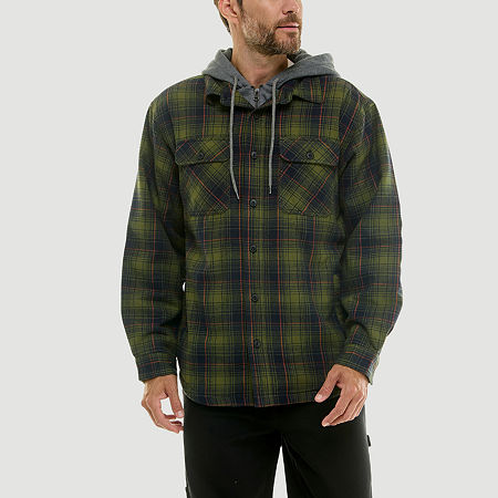 Click here for Mens Smiths Sherpa-Lined Flannel Shirt Jacket - Ol... prices