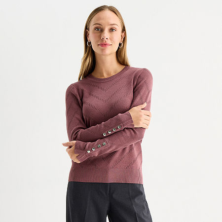 Click here for Liz Claiborne Womens Round Neck Long Sleeve Stripe... prices