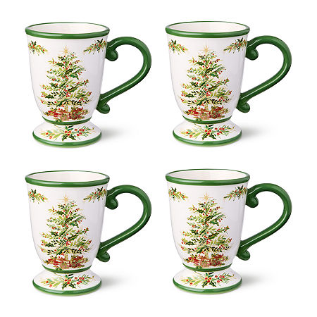 Click here for Certified International Holly Tree Mugs  Set of 4... prices