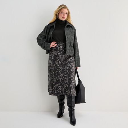 Click here for Worthington Womens Plus Mid Rise Midi A-Line Skirt... prices