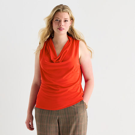 Click here for Worthington Womens Plus Cowl Neck Sleeveless Blous... prices