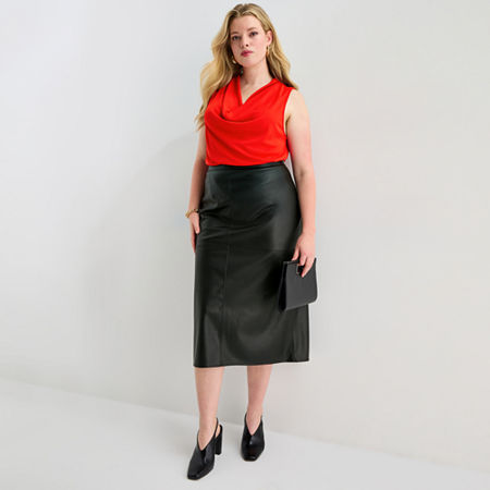 Click here for Worthington Womens Plus Midi Pencil Skirt  16w  Bl... prices