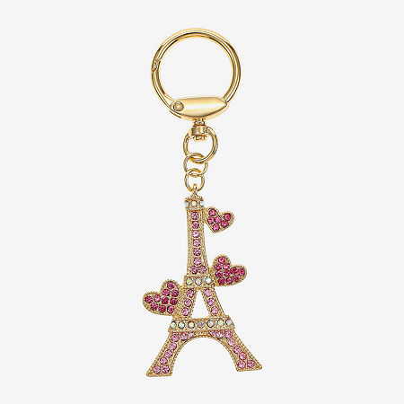 Click here for Monet Jewelry Gold Tone Pink Eiffel Tower Heart Ba... prices