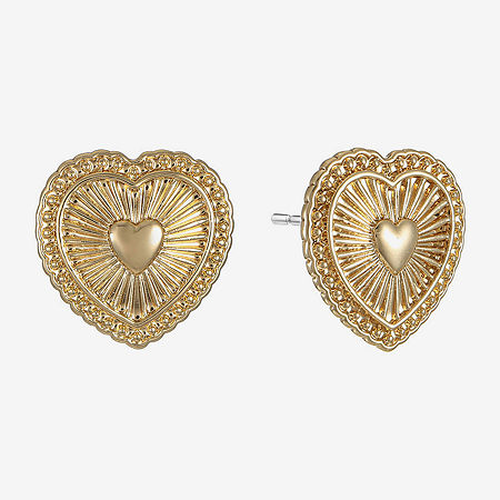 Click here for Monet Jewelry Gold Tone Radiant 20mm Heart Stud Ea... prices