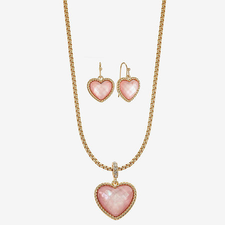 Click here for Liz Claiborne Womens Pink Mother Of Pearl Heart 2-... prices