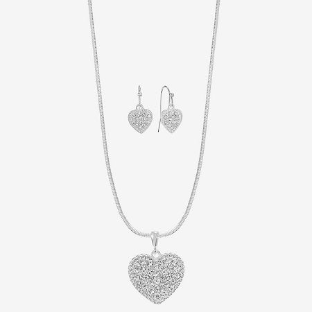 Click here for Liz Claiborne Womens Glass Heart 2-pc. Jewelry Set... prices