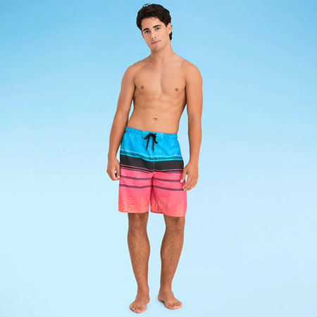 Click here for Burnside Mens Drawstring Waist Striped Swim Shorts... prices