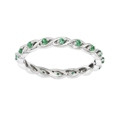 Personally Stackable Lab-Created Emerald Twisted Eternity Ring - JCPenney