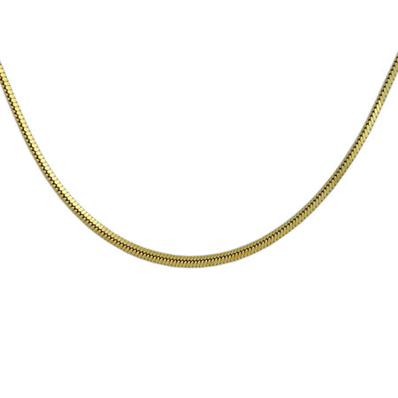 Click here for 18K Gold Over Silver Snake Chain Necklace  One Siz... prices