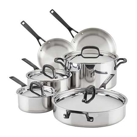 Click here for KitchenAid 5-Ply Clad Stainless Steel 10-pc. Cookw... prices