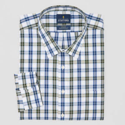 Stafford Smart Tech Mens Big & Tall Regular Fit Stretch Fabric Wrinkle Free Long Sleeve Dress ...